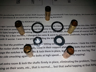ROCKOUT Rocker Shaft Inserts STOP THAT TOP END TAPPING!! All Harley V ...