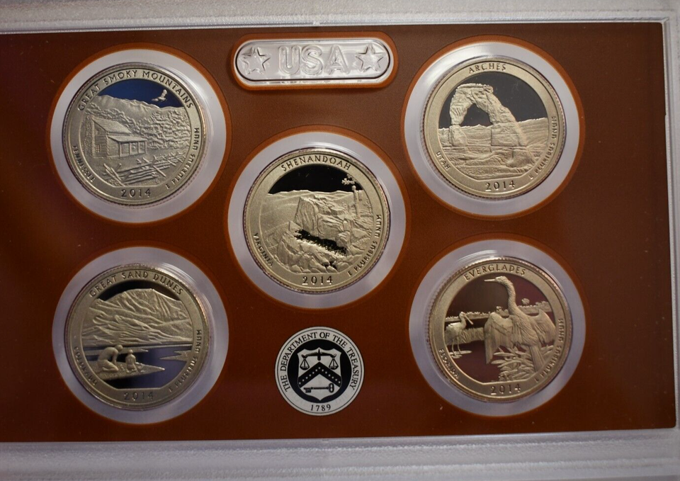 2014 United States Mint America the Beautiful Quarters Proof Set | eBay