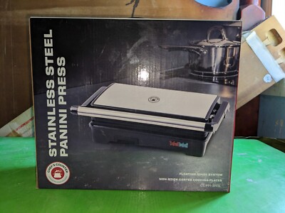 Stainless Steel Panini Press by Chef's Counter BRAND NEW IN BOX | eBay