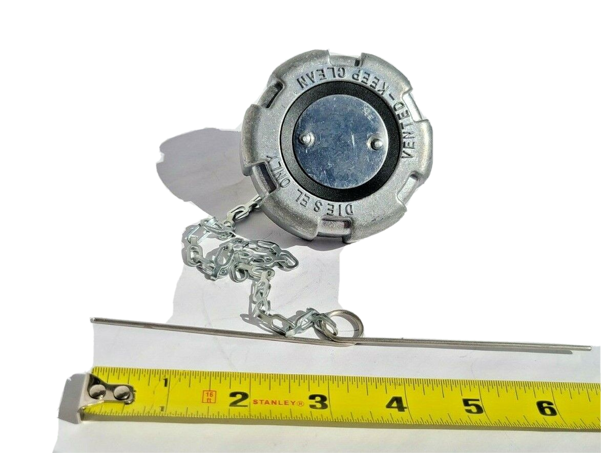 600135 Fuel Cap 2"-11.5 NPSH Aluminum Non-locking Vented & Chain For ...