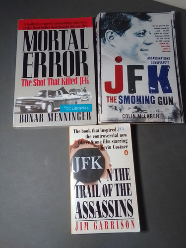 JFK Books x3.The Smoking Gun.Mortal Erroe.Conspiracy Murder Crime ...