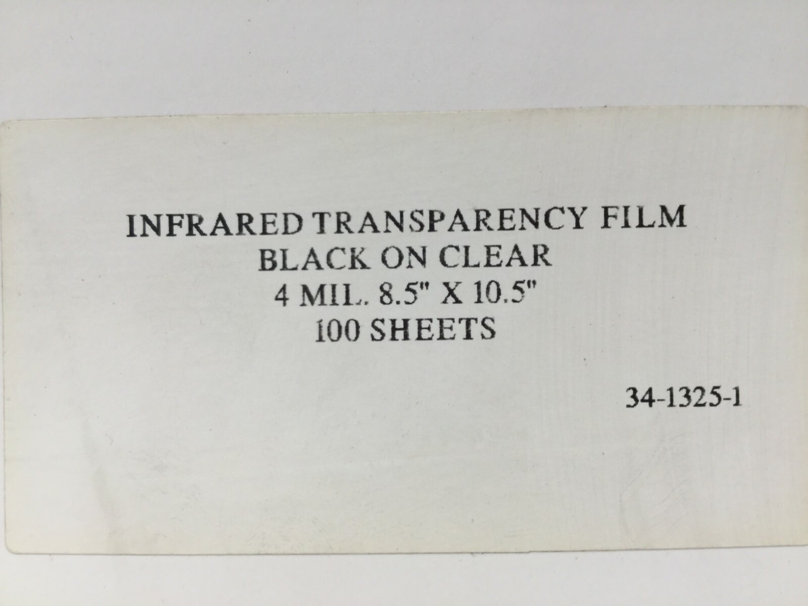 INFRARED TRANSPARENCY FILM, 4.0 MIL, 8.5" x 10.5" | eBay