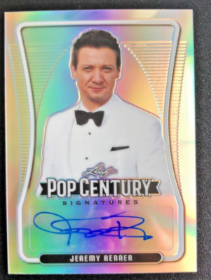 JEREMY RENNER 2020 POP CENTURY AUTOGRAPH SILVER CARD 27/50 | eBay