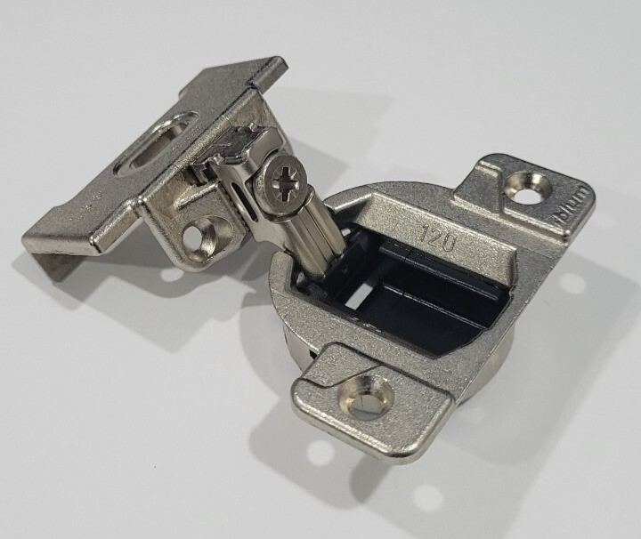 BLUM COMPACT 33, 120-Degree Hinge 32.260-01, w/ 1-3/8" Wrap Plate 130. ...