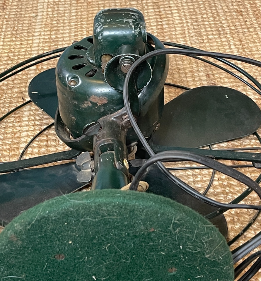 GE 75425 Fan, Hunter Green, 4 X 16" Painted Brass Blades, Oscillator | eBay