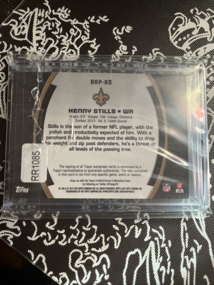 2013 Topps Platinum - KENNY STILLS Rookie Autograph Serial Patch #RAP ...