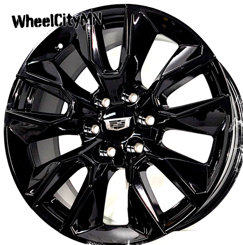 20" gloss black Chevy RST OE 5916 replica RD4 wheels Cadillac Escalade ...