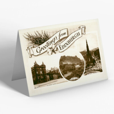 GREETING CARD - Vintage Scotland - Greetings from Edinburgh (a) | eBay UK
