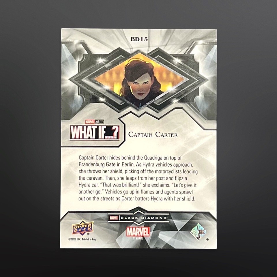Upper Deck Marvel Studios What If..? Black Diamond Captain Carter Card ...