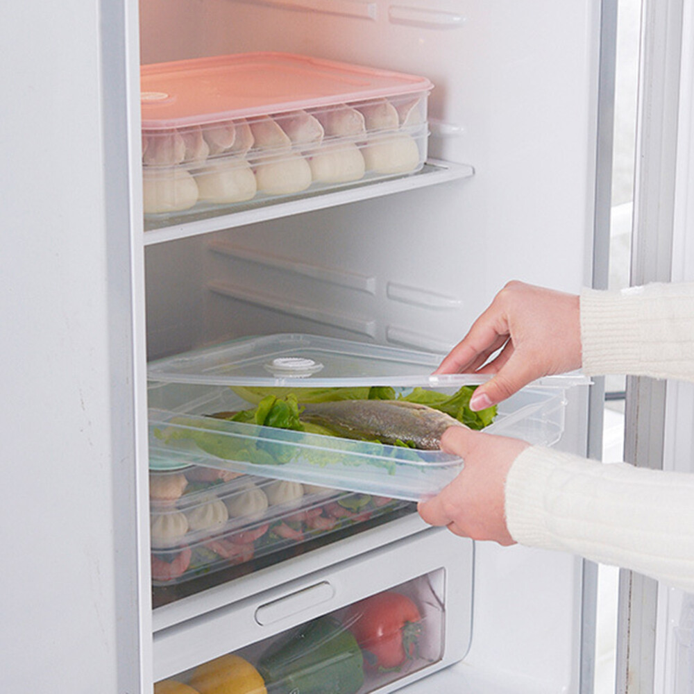 Refrigerator Storage Box Transparent Food Containers Sealed Crisper | eBay