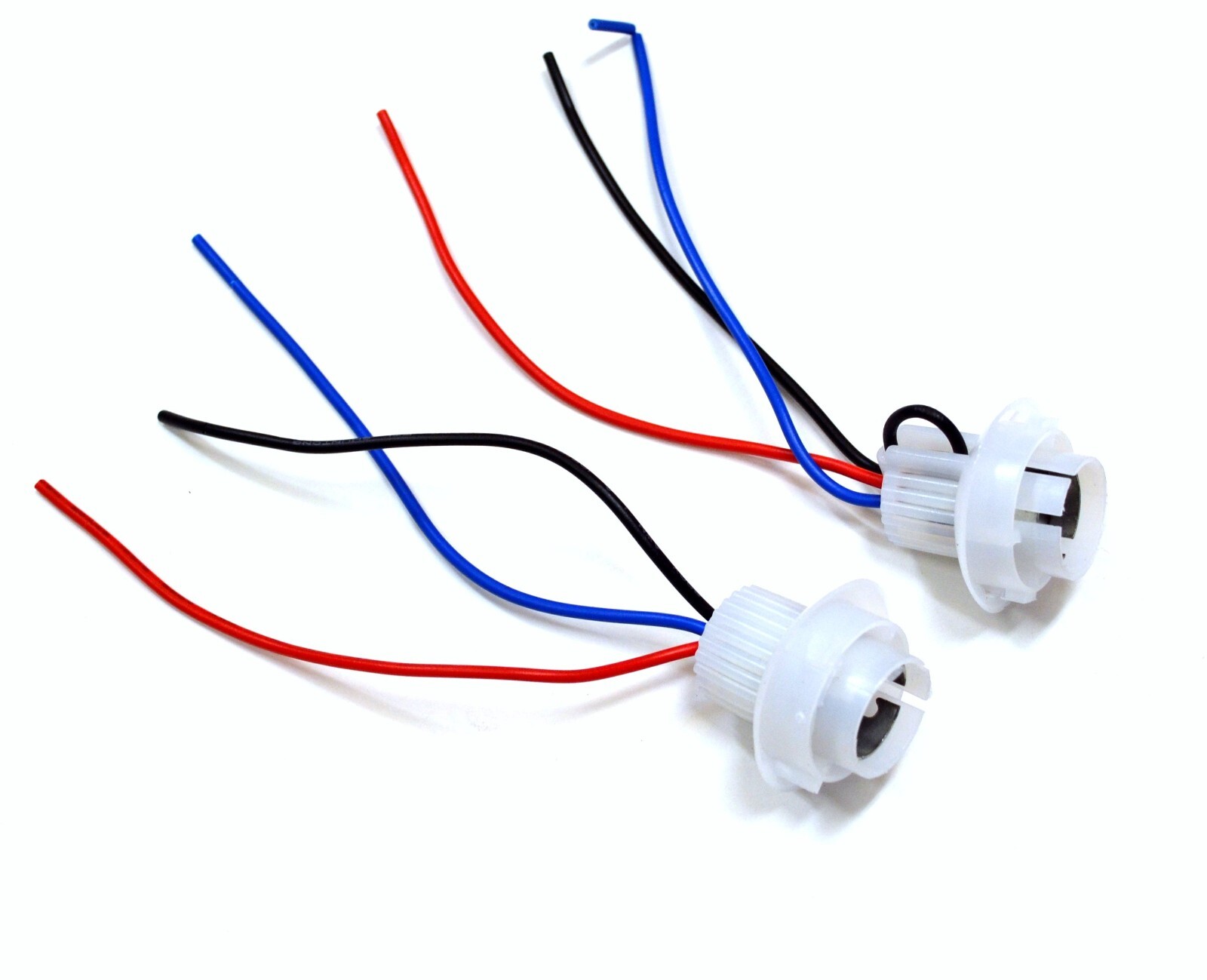 Universal Pigtail Wire Female Socket BA15D Two Harness DRL Turn Signal ...