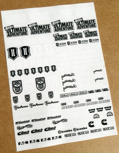 RC ROCK CRAWLING 1/18 scale 'ULTIMATE ADVENTURE' RECON Decals stickers ...