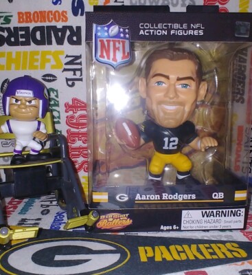 2019 NFL Teenymates Big Shot Ballers GB Packers QB Aaron Rodgers figure ...
