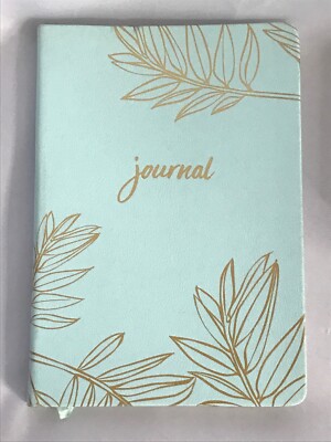 Eccolo World Traveler, Journal W/ Tropical Leaves Gold Foil Embossing, Seafoam | eBay