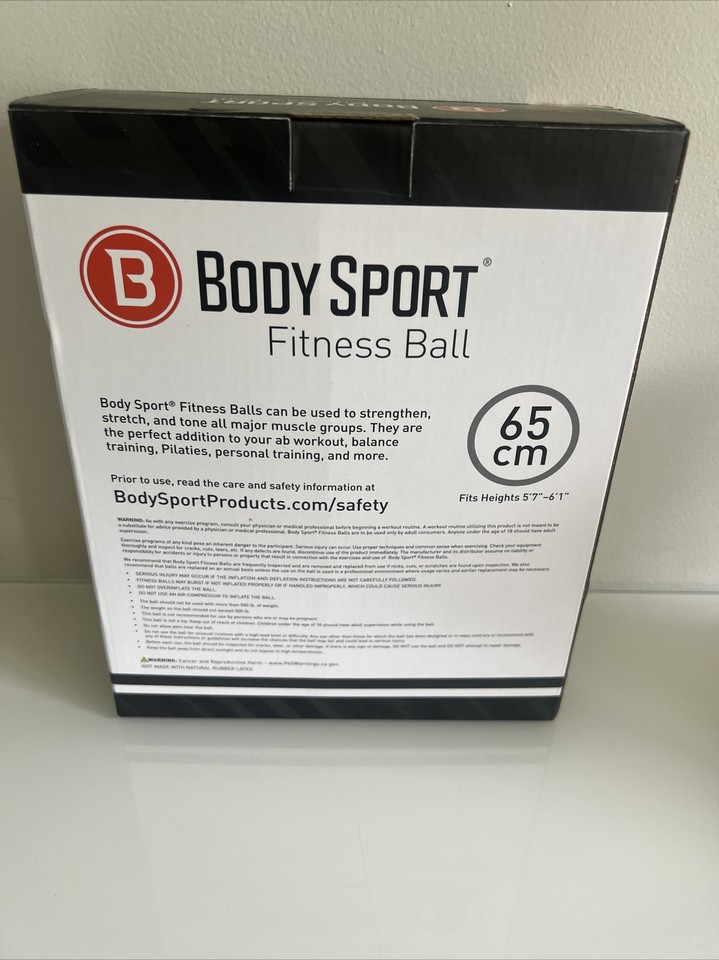 Body Sport Exercise Ball with Pump, Gym Equipment for Home or Office | eBay