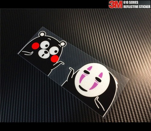 Funny Kaonashi No-Face Man & Kumamon Spirited Away JDM Reflective ...