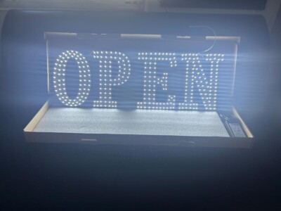 Bright White 10000k LED Light Open Sign for Retail Store Shop Business ...