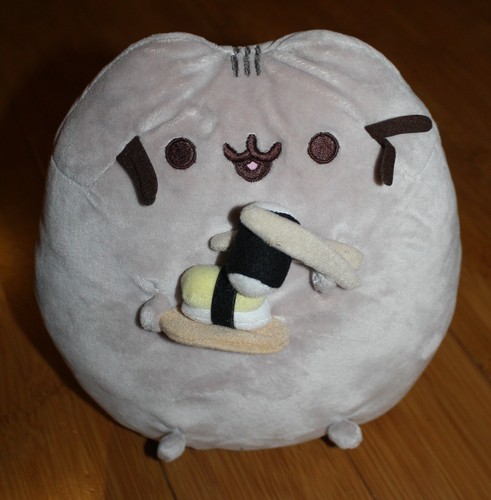 GUND Pusheen Sushi Snackable Stuffed Toy Plush 4058938 2018 Cat 9 1/2 ...