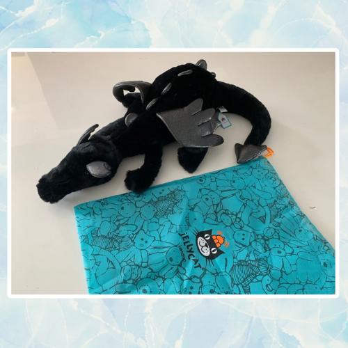 Jellycat Onyx Dragon Large 50cm Plush – Rare Retired Black Soft Toy ...