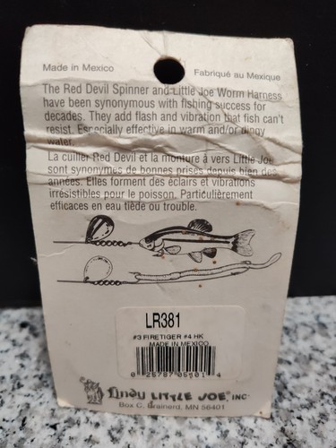 Little Joe Red Devil Spinner #3 Fire tiger #4 Hook. LR381. New In ...