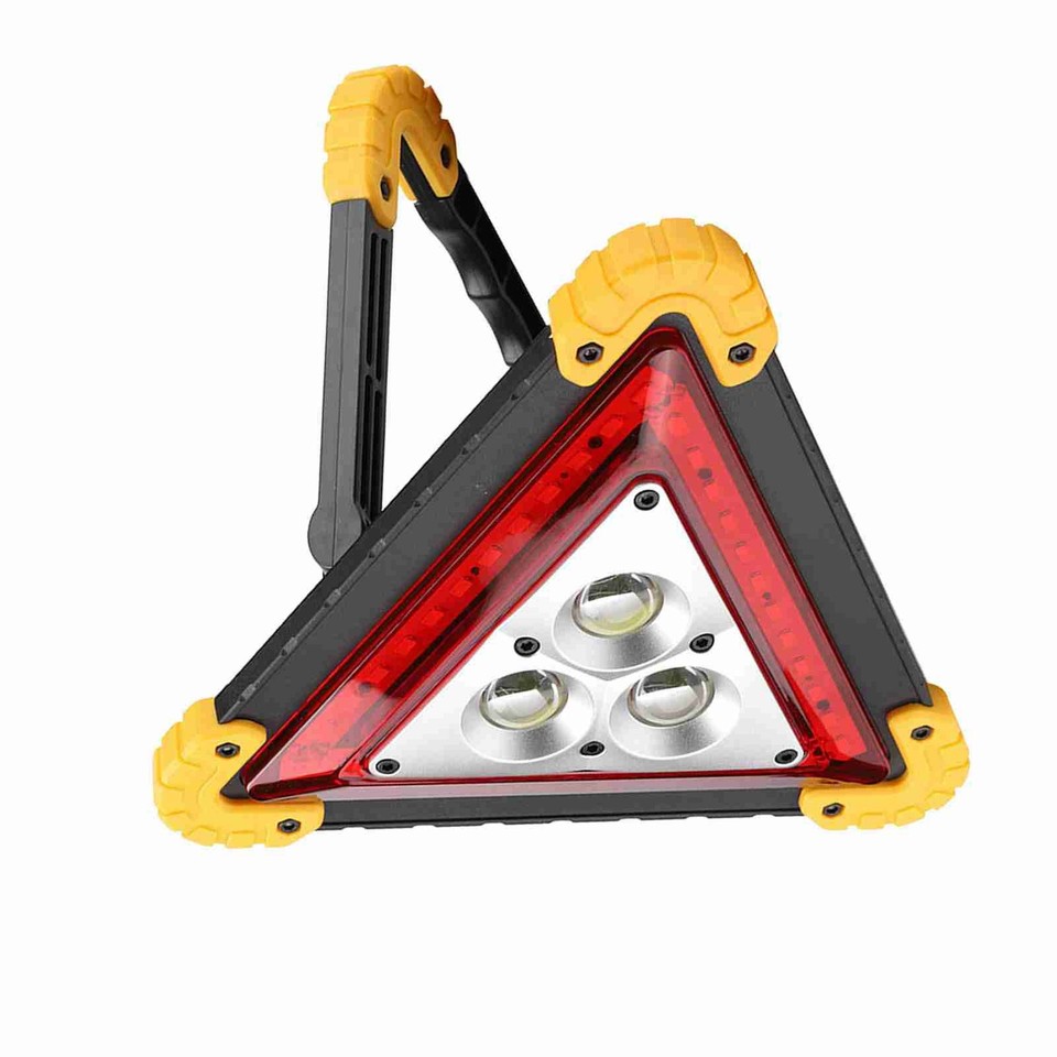 30W Car Breakdown Triangle LED Safety Stop Sign with Red Warning Lights ...