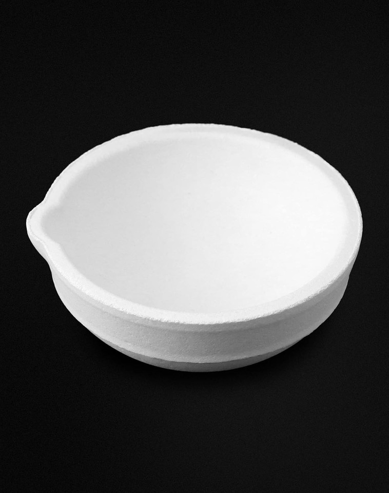 QWORK Ceramic Crucible Bowl, 2 Pcs Quartz Melting Dishes Pot for ...