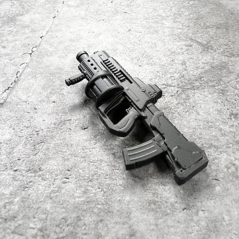 AK Bullpup w/Grenade Launcher - 1:12 Scale 3D Printed Action Figure Gun ...