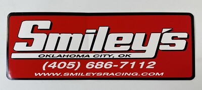 Smiley's Racing Sticker Oklahoma City 8 X 3 Inch | eBay