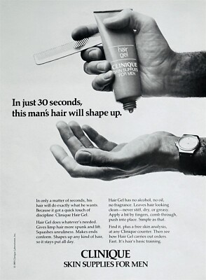 1991 CLINIQUE Hair Gel In 30 Seconds, This Man's Hair Will Shape Up ...