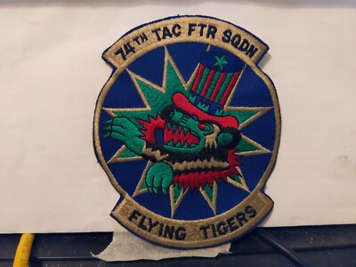 USAF 74th Tactical Fighter Squadron Flying Tiger A-10 patch 3 3/4 x 4 1 ...