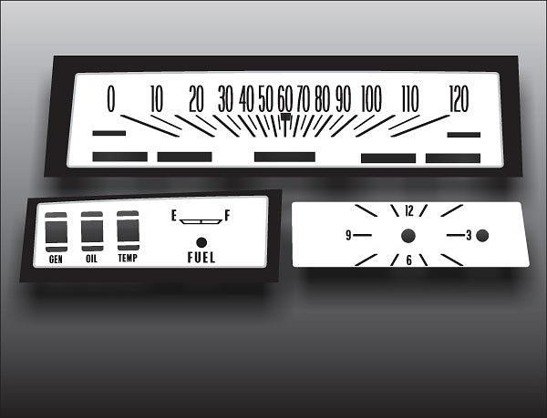 1973-1976 Chevrolet Chevelle Malibu El Camino White Face Gauges Sweep ...