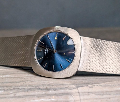 Patek Philippe White Gold 3543/2 Blue Sunburst Dial Watch Vintage | eBay