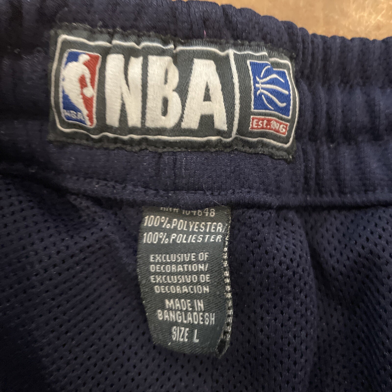 Classic NBA Basketball Shorts - Mesh Navy Blue Grey -… - Gem