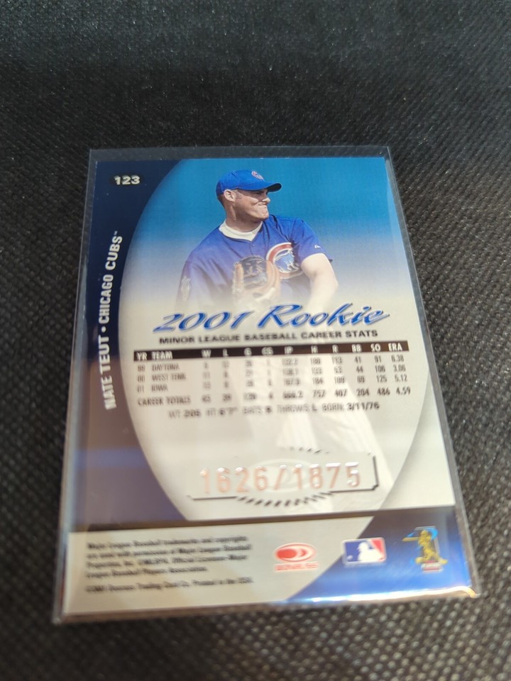 2001 Donruss Rookie Nate Teut 123 /1875 | eBay
