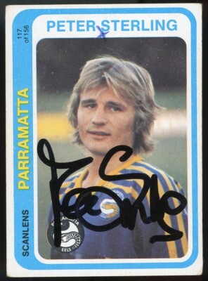 Signed 1979 Parramatta Eels NRL Scanlens Rookie Card - Peter Sterling ...