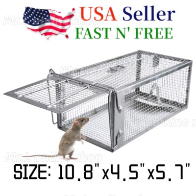 USA Mouse Trap Rat Trap Rodent Trap Live Catch Cage Easy to Set Up and ...
