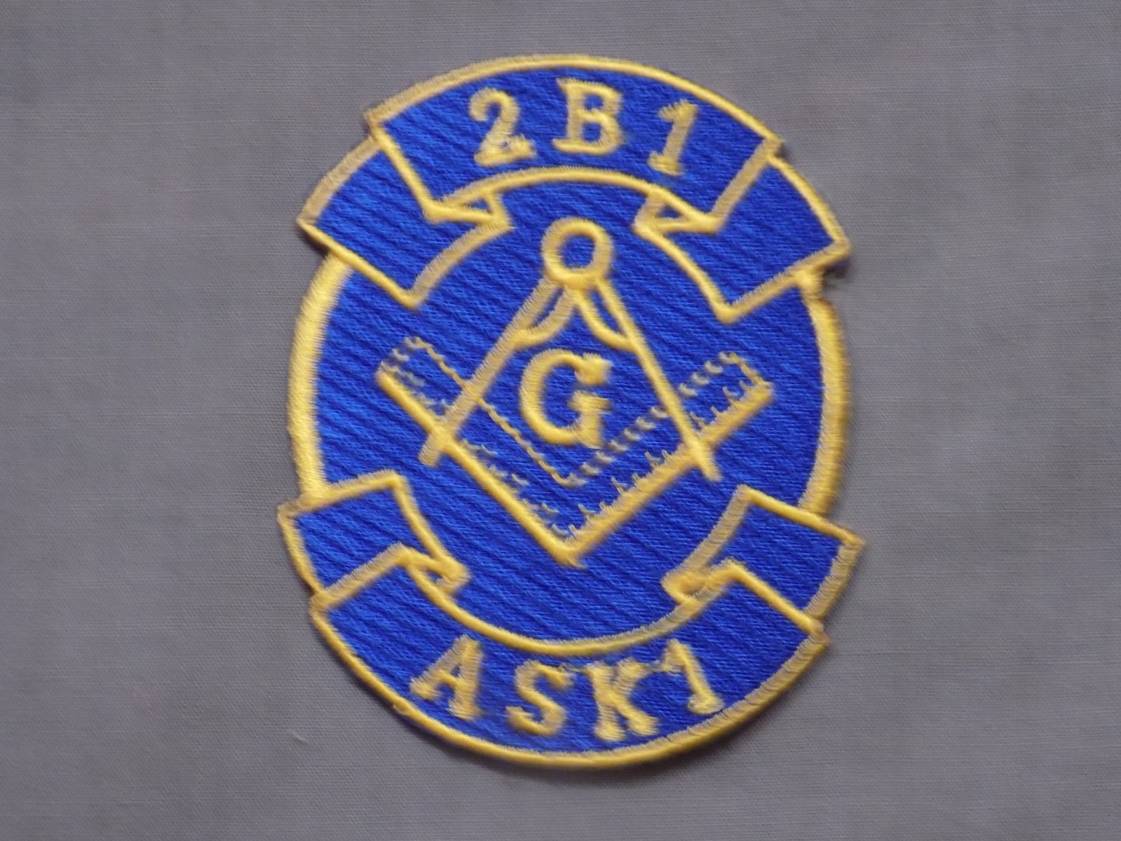 Masonic Square Compass Patch Iron Sew On Square Compass 2B1 ASK1 ...