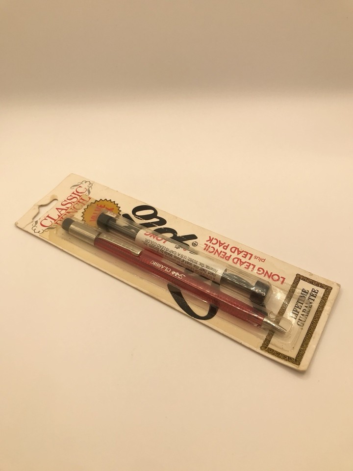 Vintage Scripto Long Lead Pencil & Lead Pack B319 Red Clear 1980s New ...