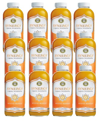 GT'S ENLIGHTENED KOMBUCHA Synergy Organic Kombucha Tea, Mango 12 ...