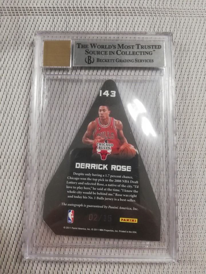 2011-12 PANINI PREFERRED BLUE DERRICK ROSE CROWN ROYALE AUTO CHOICE /15 ...