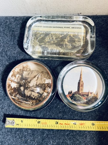 Vintage Grand Canyon and Yosemite (plus one) Glass Paperweights | eBay