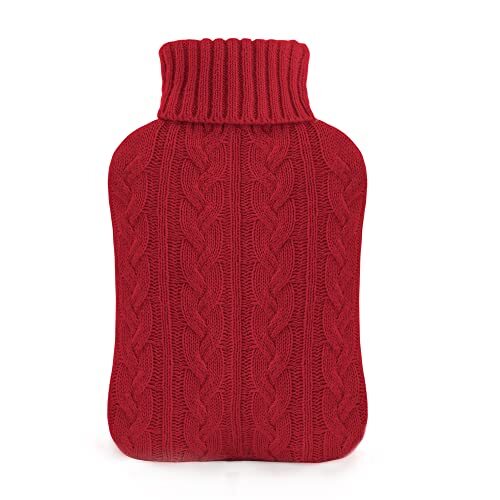 2L Hot Water Bottle Rubber Hot Cold Compress Bag for Cramps Hand Feet ...