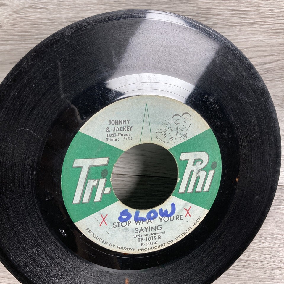 Johnny & Jackey Baby Don’tcha Worry / Stop What You’re Saying 45 RPM 7 ...