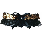 Liza Sequined Garter, Gold and Black, 6 x 1 x 1 Inch | eBay
