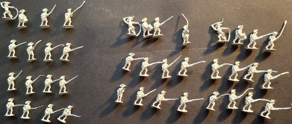 Metal Soldiers American Revolt Continental Infantrymen, Minifigs 15mm ...