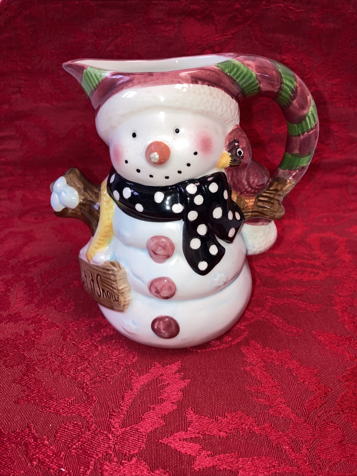 Snowman Pitcher Christmas Collectible Holiday Table Decoration Jay ...