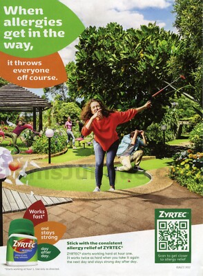2022 Zyrtec Allergy Relief Tablets J&JCT PRINT AD Unique Gift Idea ...