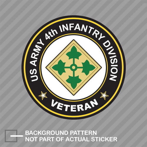 4th Infantry Division Veteran Sticker Decal Vinyl fort carson colorado ...