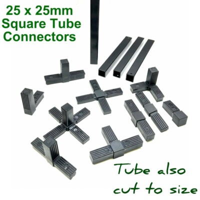 25mm Square Tube Connector Joints Square Joints Connections 25mm & Tube ...