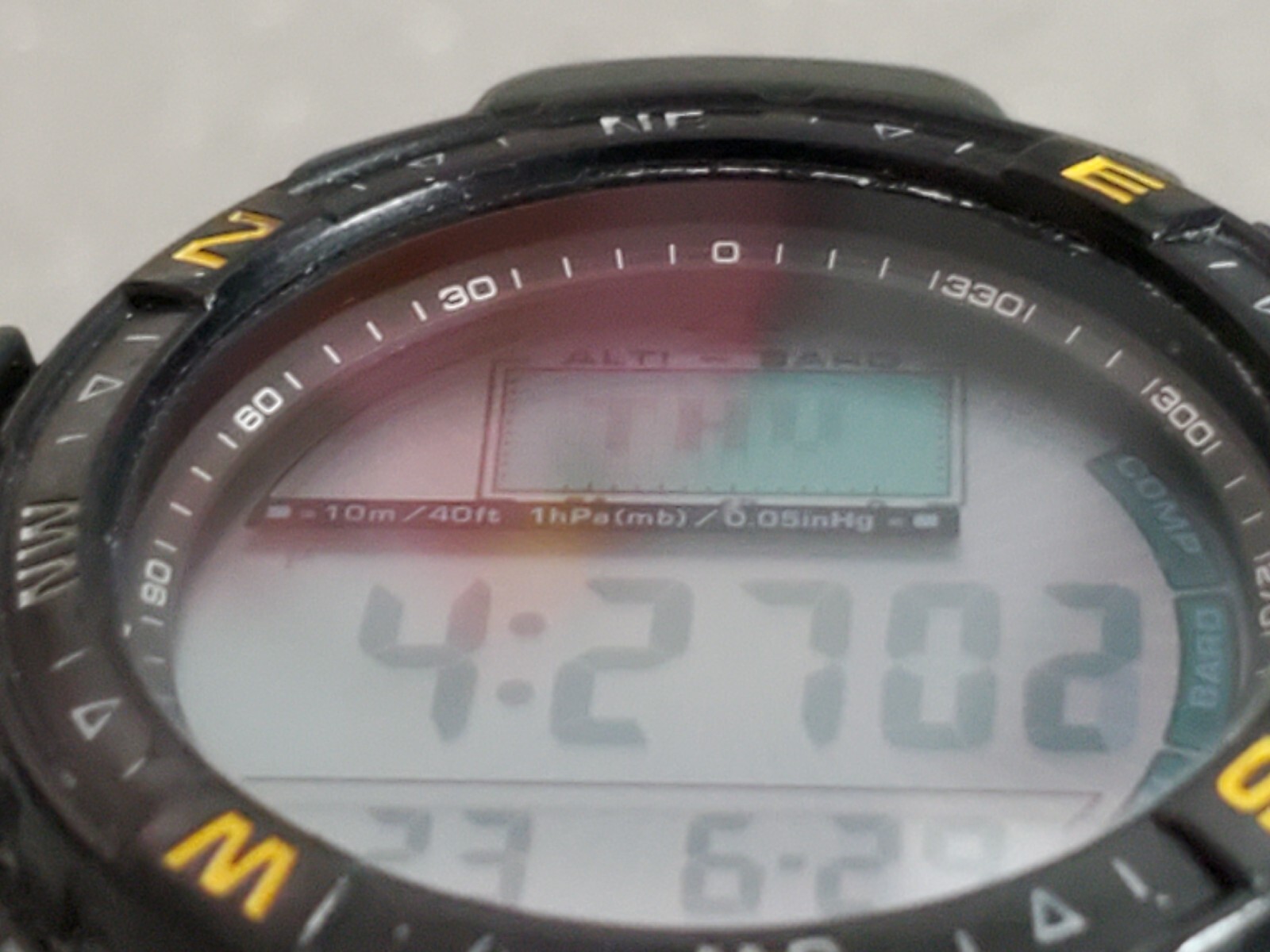 Men Casio Pathfinder Watch Triple Sensor 2271 Pag40 Baro Compass ...